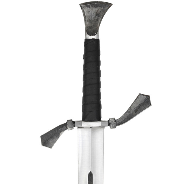 Decorative Full Tang Folded Steel Longsword with Leather Sheath