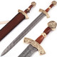 Warriors Call Damascus Steel Carolingian Viking Sword - SwordsSwords.com