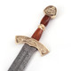 Warriors Call Damascus Steel Carolingian Viking Sword - SwordsSwords.com