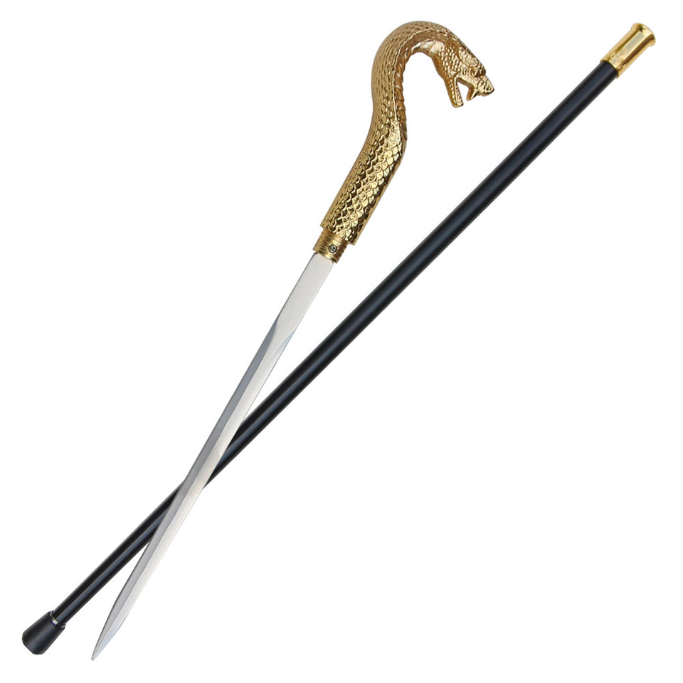Golden Pharaoh King Cobra Sword Cane – Stylish Walking Support with Hidden Blade