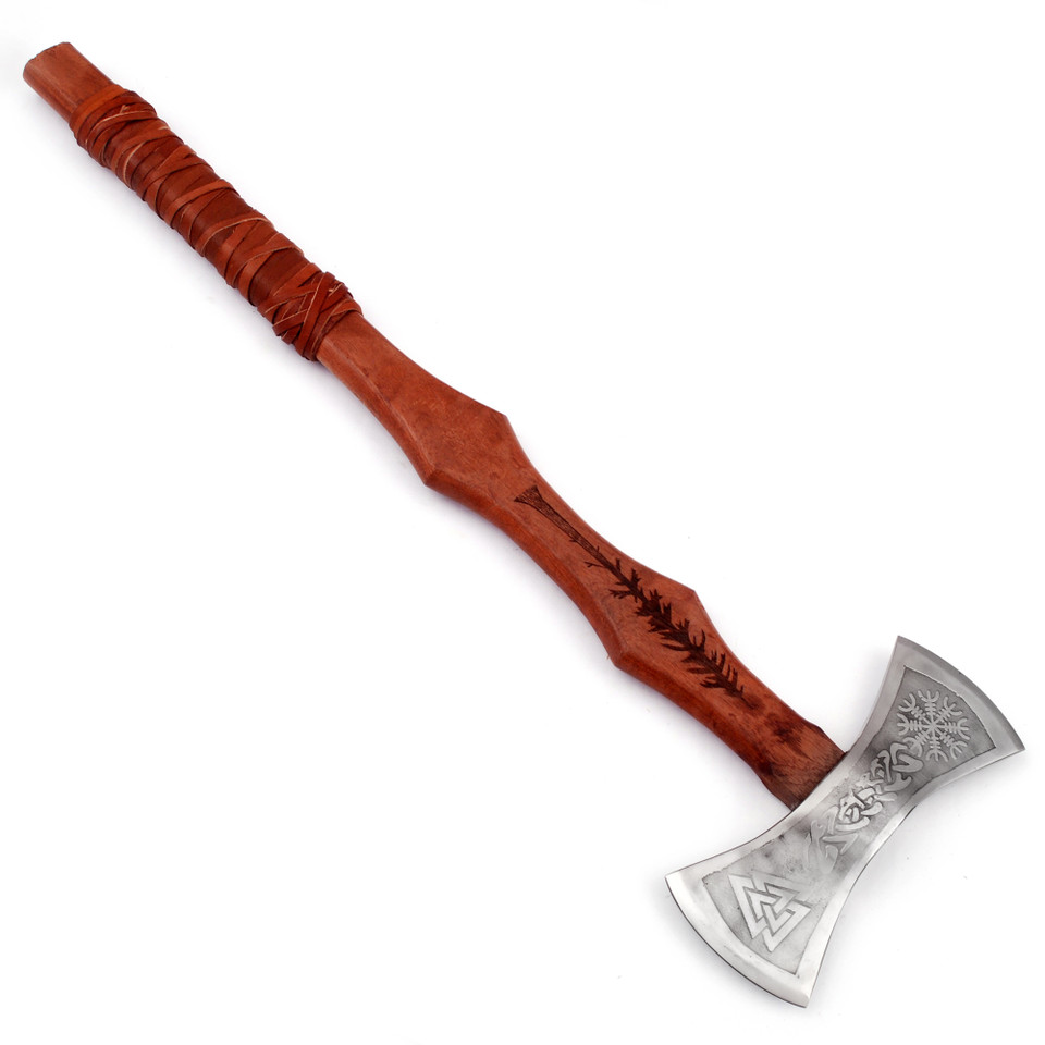 Zed Full Tang Double Headed Axe Red