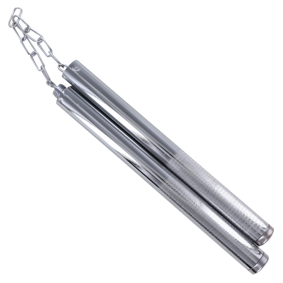 Pillar of Light Silver Nunchucks Ninja Shinobi Stainless Steel 10.75 ...