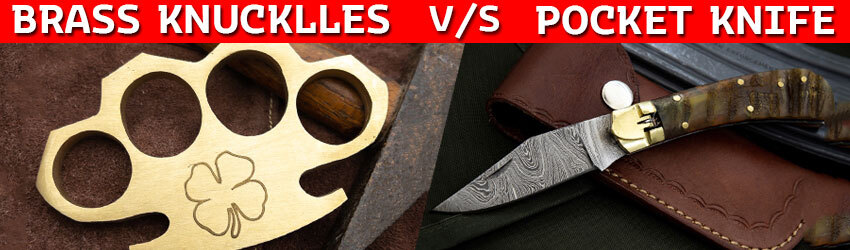 Brass Knuckles vs a Pocket Knife| What Better - SwordsSwords.com
