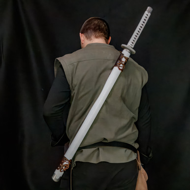 Back Sling Renaissance Leather Baldric Sheath – Adjustable Sword Holder