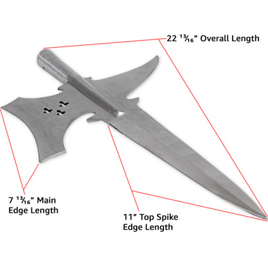 Coup De Grâce Medieval Functional Triple Edge Templar Knight Predrilled ...