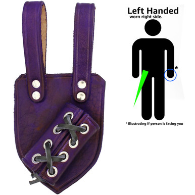 Left-Handed Genuine Leather Universal Diagonal Dagger Rapier Sabre Frog ...