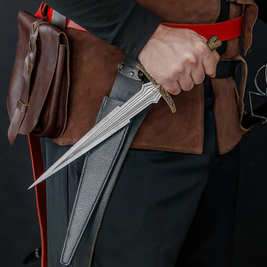 Loki Inspired Dagger with Sheath – Stainless Steel Blade, Zinc Alloy Handle