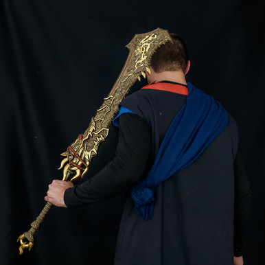 LARP Sword Naraka Bladepoint , Gold PU Blade with Solid Core