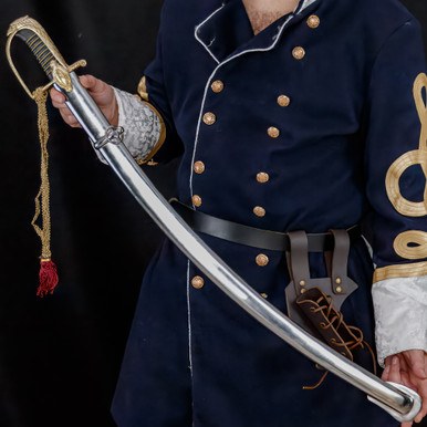 Polish Army Ceremonial Sword with Engraved EN45 Steel Blade and Brass Hilt
