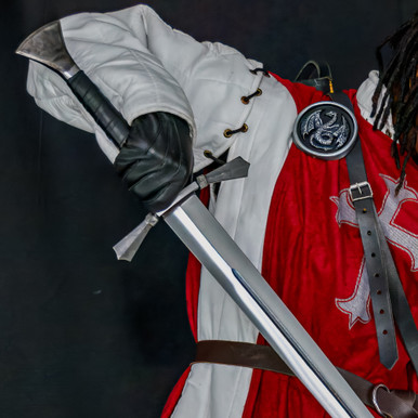 High Carbon Spring Steel Sword – Full Tang with Leather Sheath