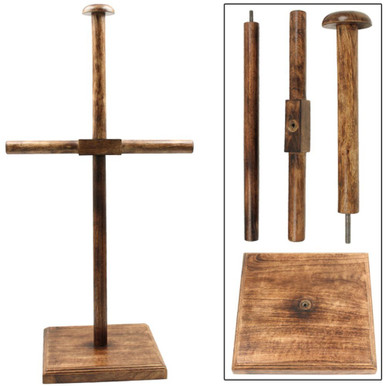 Medieval Armor Display Stand – Wooden Breastplate and Helmet Holder