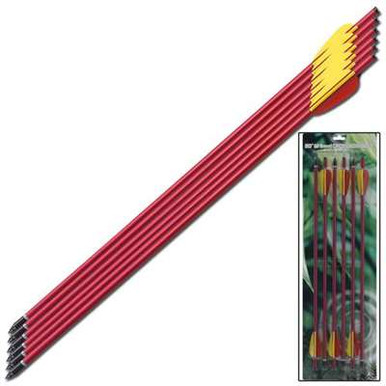 Extra Aluminum Survival Arrow Tactical Red 20 Inch 6pcs Set