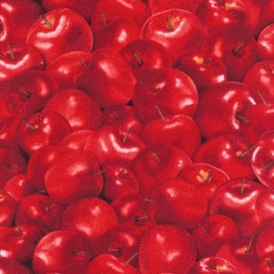 Timeless Treasures - Fruit - Packed Apples, Red - Lancaster Home & Fabric