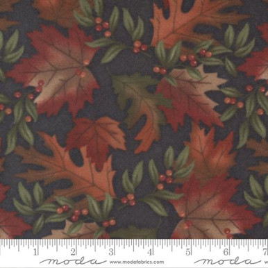 Moda - Fall Melody Flannel - Autumn Leaves, Black - Lancaster Home & Fabric