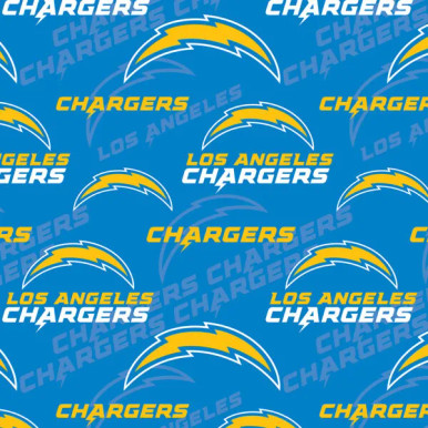 Fabric Traditions - NFL Fleece - Los Angeles Chargers, Lt Blue ...