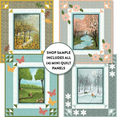 Windham - Four Seasons - Season's Greetings - 4 Mini Quilt Panels ...