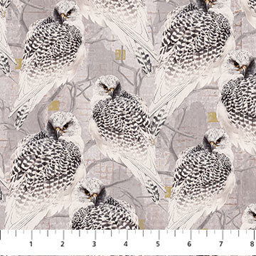 Northcott - Falcon Ridge - Falcons, Black/Tan - Lancaster Home & Fabric