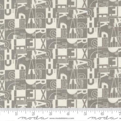 Moda - Date Night - Words Block, Grey Couture - Lancaster Home & Fabric