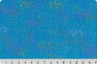 Shannon Fabrics - Cuddle Prints - Sparkle Cuddle Glitter, Peacock/Multi ...