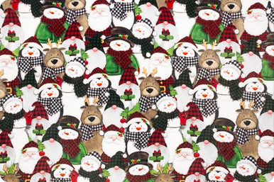 Shannon Fabrics - Cuddle Prints - Snowmies, Scarlet - Lancaster Home ...