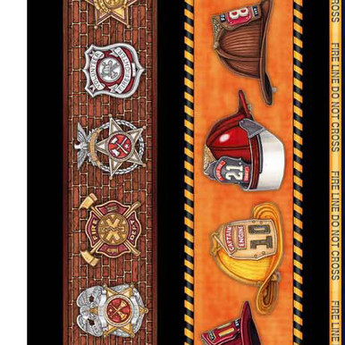 Quilting Treasures - American Heroes: Firefighters - Fire Truck Stripe ...
