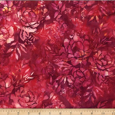 Hoffman California - Bali Batik 2025 - Tonal Large Floral, Geranium ...