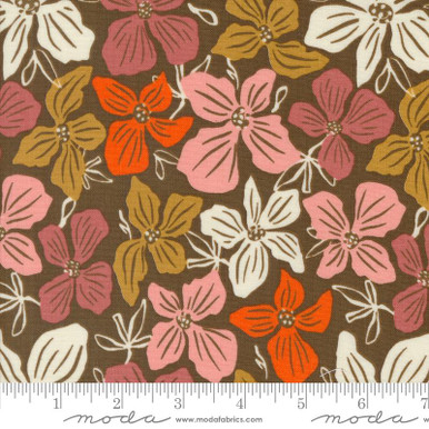 Moda - Things Above - Large Floral, Cocoa - Lancaster Home & Fabric