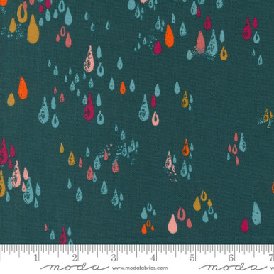 Moda - Things Above - Raindrops, Deep Sea - Lancaster Home & Fabric