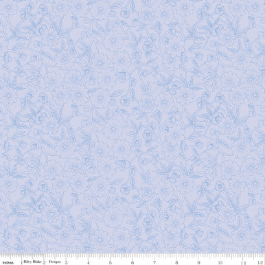 Riley Blake - Sewing Seeds III - Porcelain Petals, Periwinkle ...
