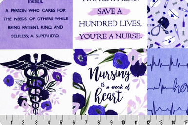 Shannon Fabrics - Cuddle Prints - Nurse Digital Cuddle, Iris ...