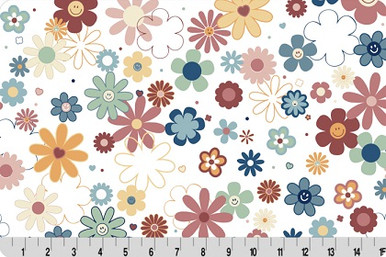 Shannon Fabrics - Cuddle Prints - Disco Daisies, Multi - Lancaster Home ...