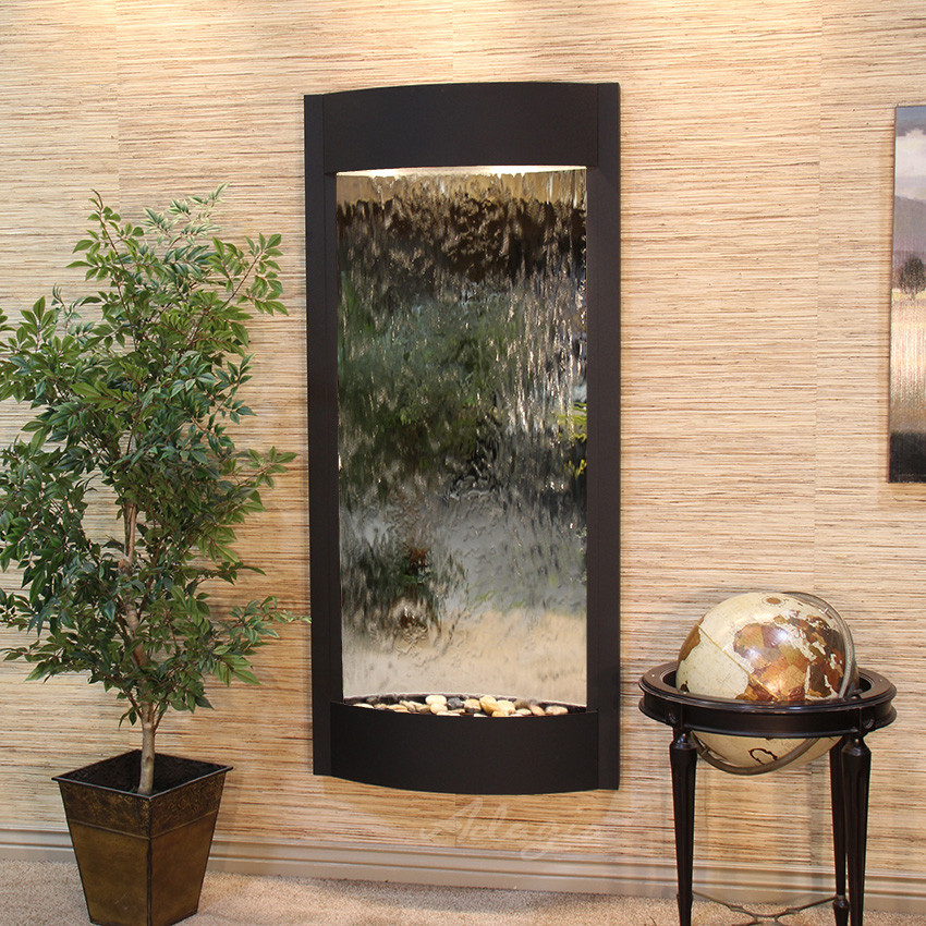 Adagio Pacifica Waters Wall Fountain with Mirror - Water Gallery
