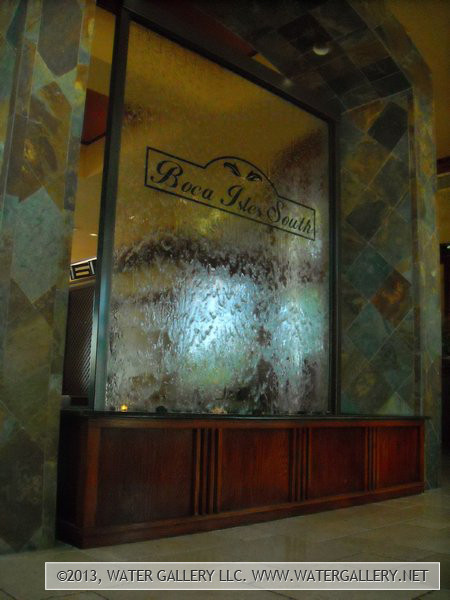 Custom Glass Waterfall | Indoor Standing Water Feature