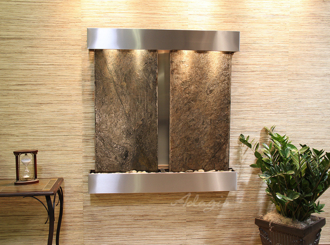 Adagio Aspen Falls Wall Fountain - Slate or Marble