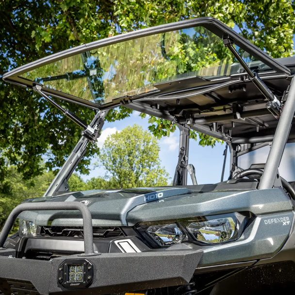 Can-Am Defender Power Flip Glass Windshield - SuperATV
