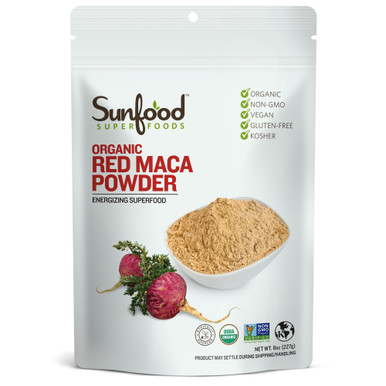 Organic Red Maca Powder, 8oz 22 Servings - Sunfood