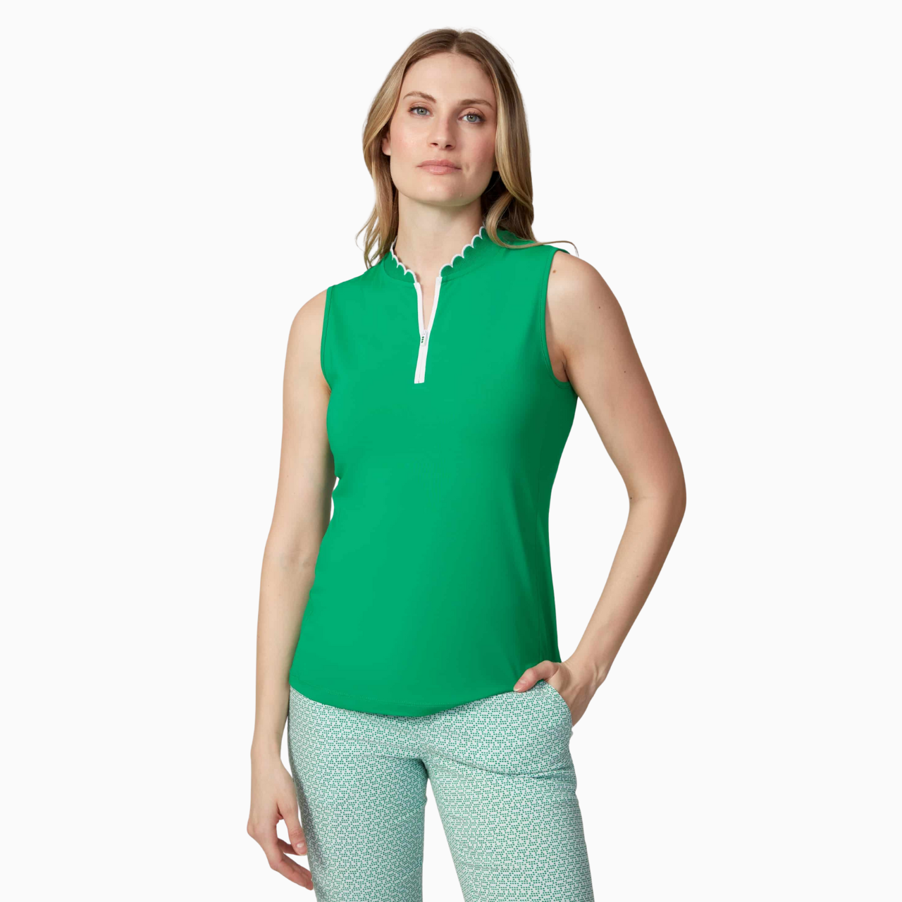 Swing Control Scallop Mock | Sleeveless