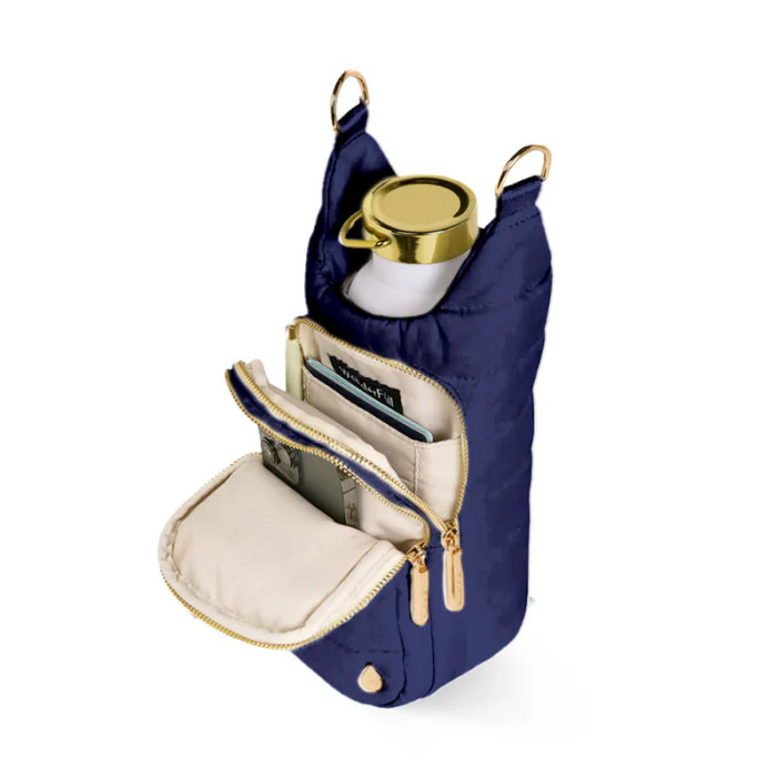 Navy Matte HydroBag® with Strap | WanderFull® Crossbody