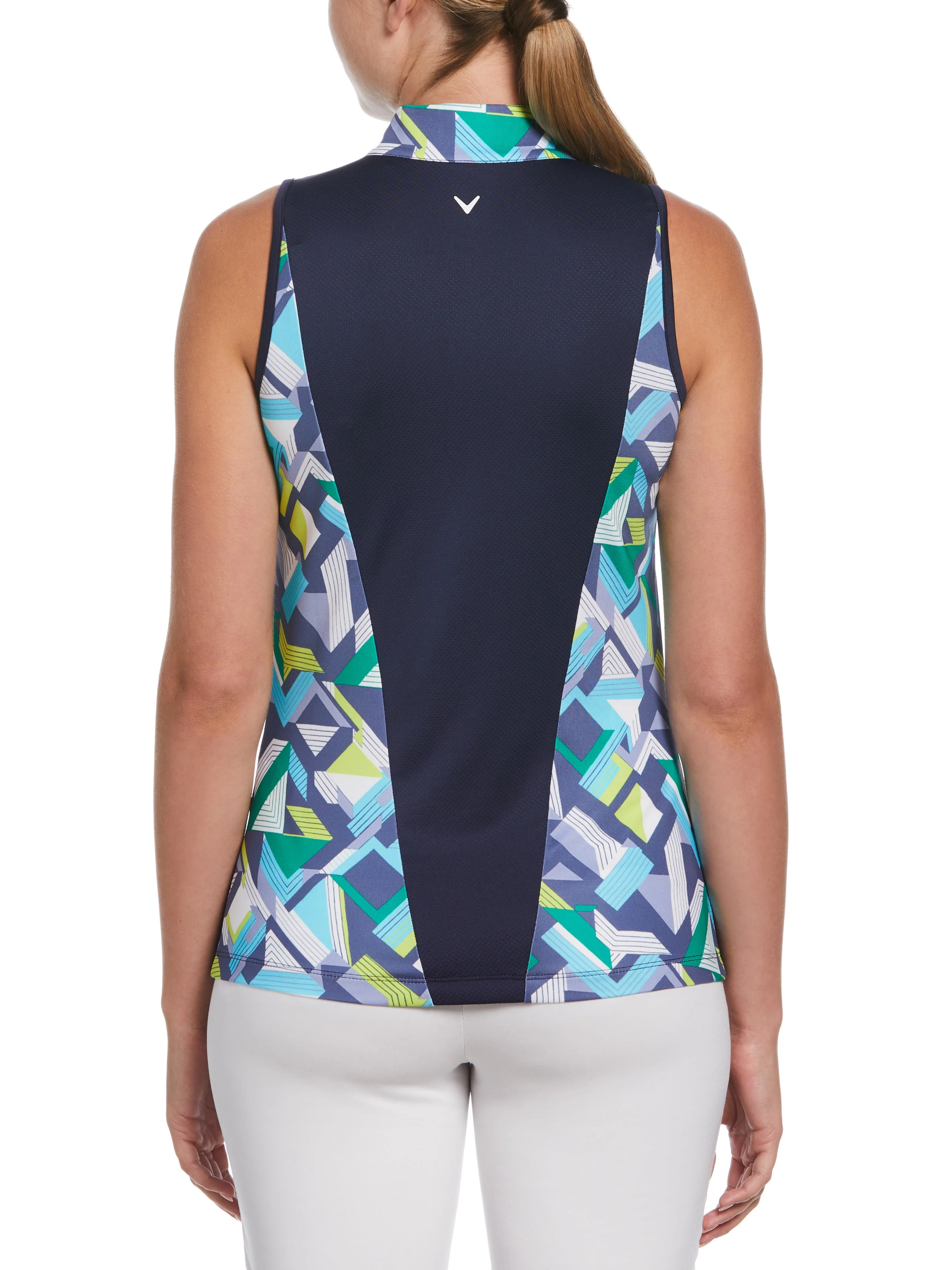 Callaway Colliding Chevron Sleeveless Mock