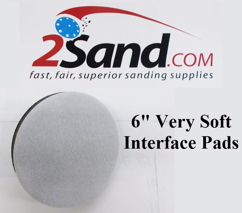 6 inch, Very Soft Grey Interface Pad | 3/4" thick | 2sand.com