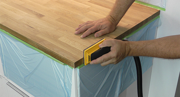 Refinishing in Place - Part Two of a Countertop Sanding Project - 2Sand ...