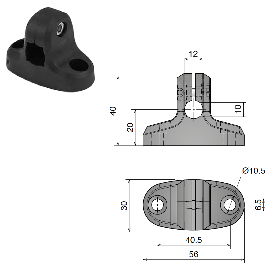 T-clamp Bracket - Ø12/10SQ - Arnott Handling