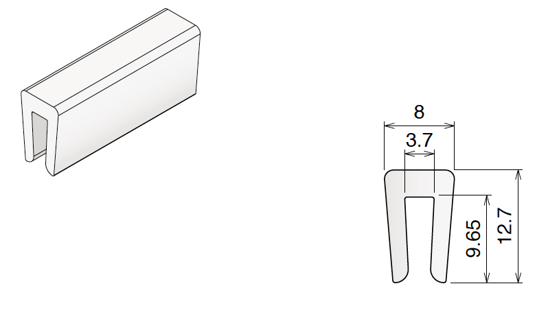 Flat Extruded PE Profile For 3mm, 8 X 12.7mm, 30m Coil - Arnott Handling