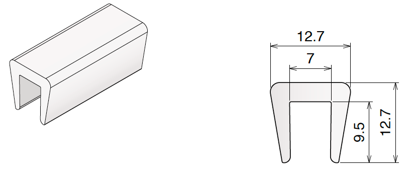 Flat Extruded PE Profile For 6mm, 12.7 X 12.7mm, 30m Coil - Arnott Handling