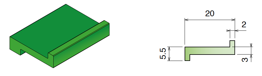 Z-shape Extruded PE Profile, 20 X 3mm, 60m Coil - Arnott Handling