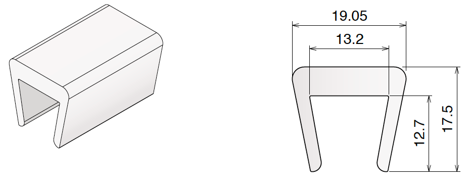 Flat Extruded PE Profile For 12/13mm, 19.05 X 17.5mm, 30m Coil - Arnott ...