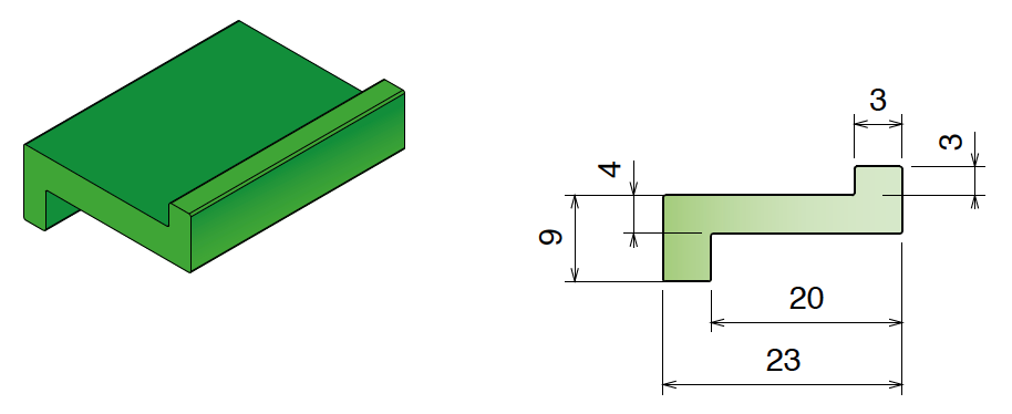 Z-shape Extruded PE Profile, 23 X 4mm, 60m Coil - Arnott Handling