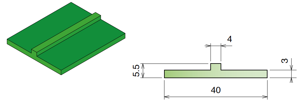 Flat Extruded PE Profile With Nose, 40 X 3mm, 60m Coil - Arnott Handling
