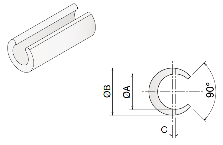 Round Snap-on Extruded PE Profile, Ø12mm, 30m Coil - Arnott Handling