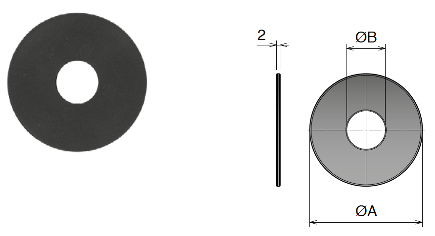 Flange Washer - Ø70mm OD X Ø20mm ID - Arnott Handling